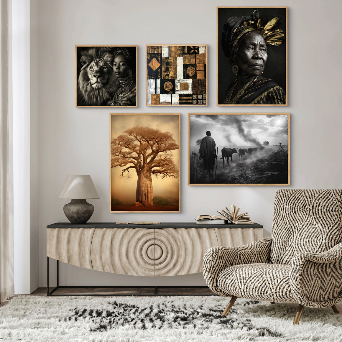 Zulu Patterns Abstract Art African Culture Inspired Wall Decor – Artworld