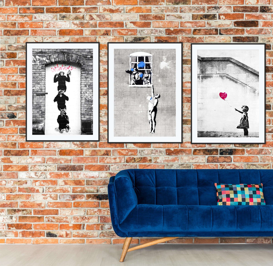 Banksy Canvas Print - Three Monkeys – Artworld