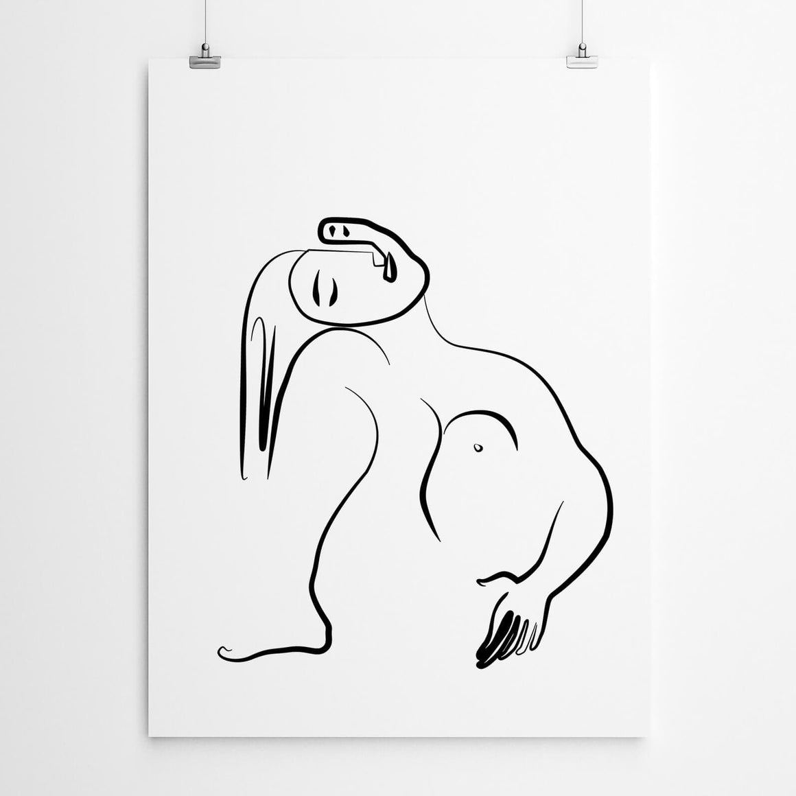 Figurative Line Drawing Art Print – Artworld