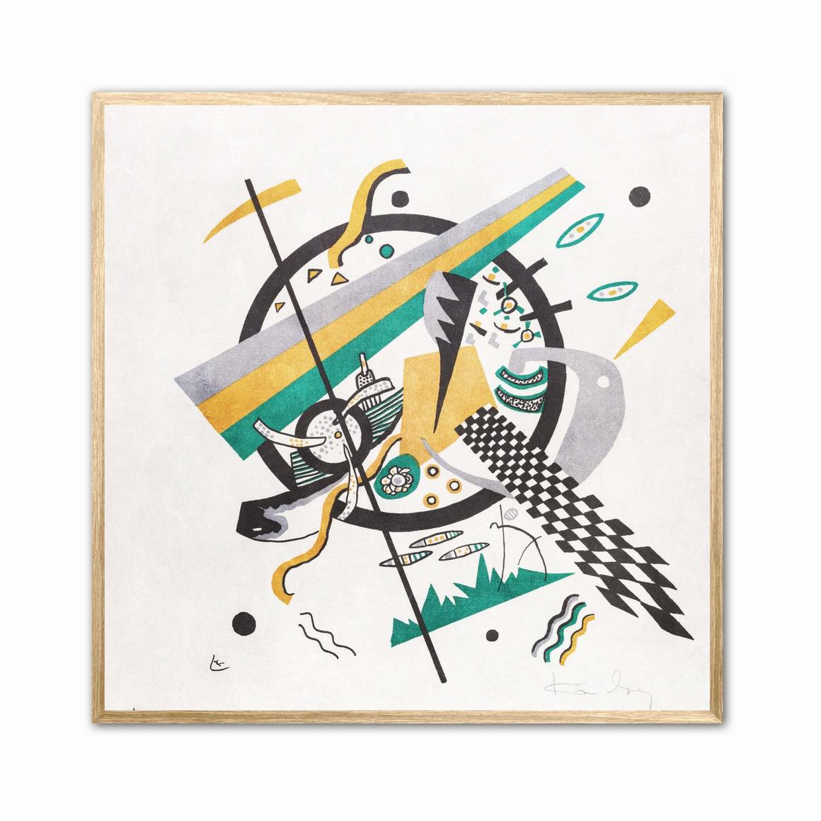 Green & Gold Abstract Print - Wassily Kandinsky – Artworld
