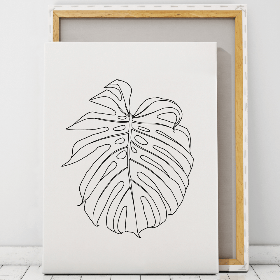 Monstera Line Drawing Print 547 – Artworld
